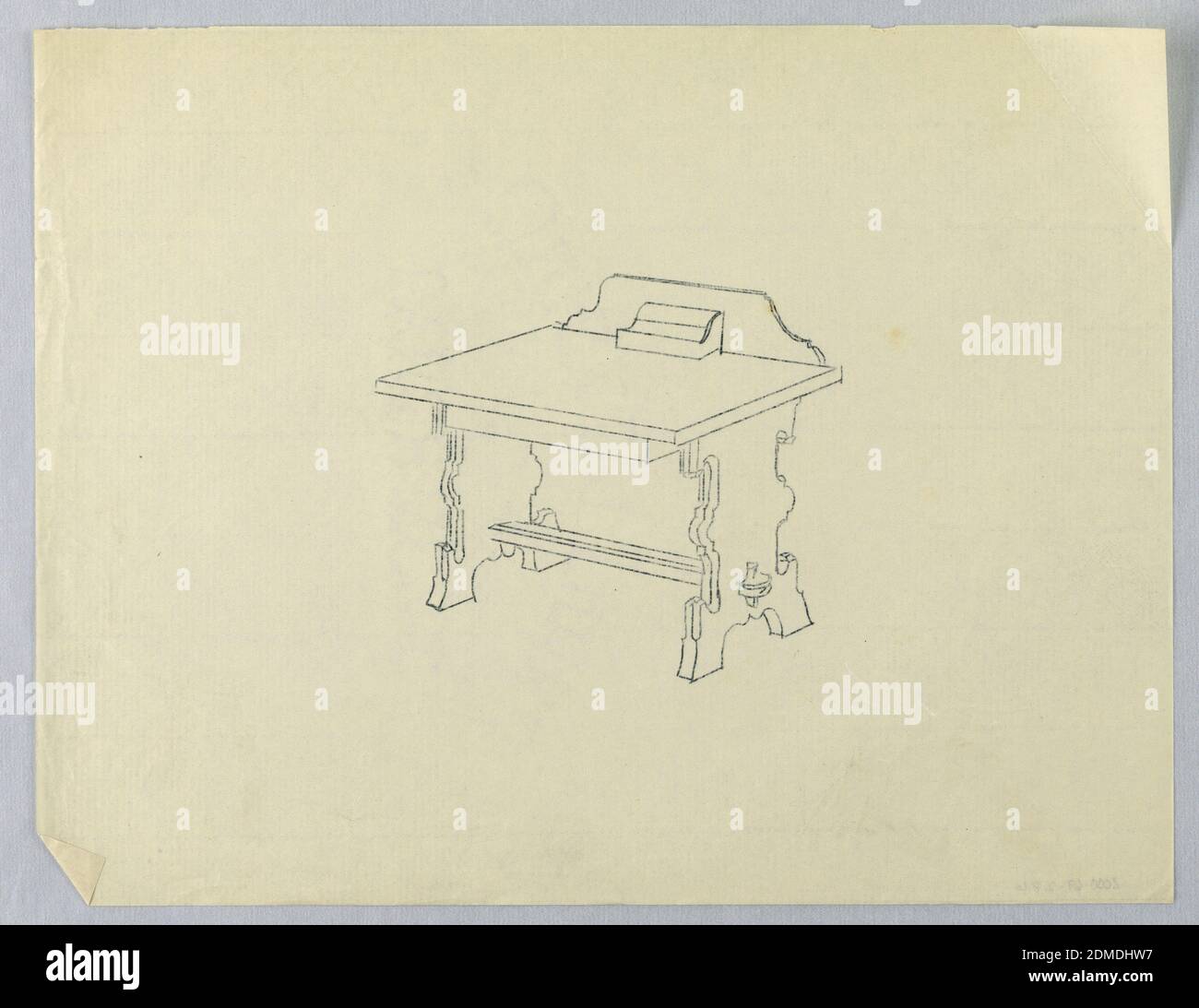 Tracing of Design for Writing Table in the Mission Style, A.N ...