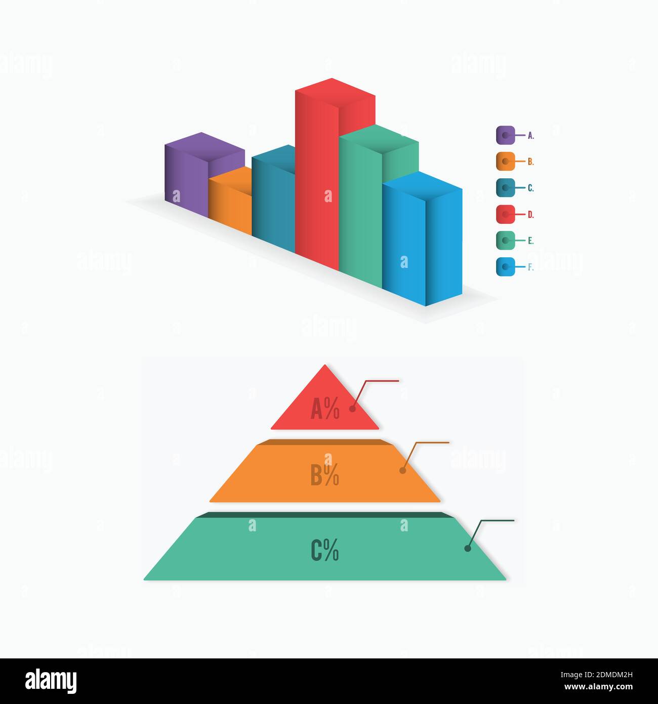 Bar chart diagram infographic elements concept with stage elements ...