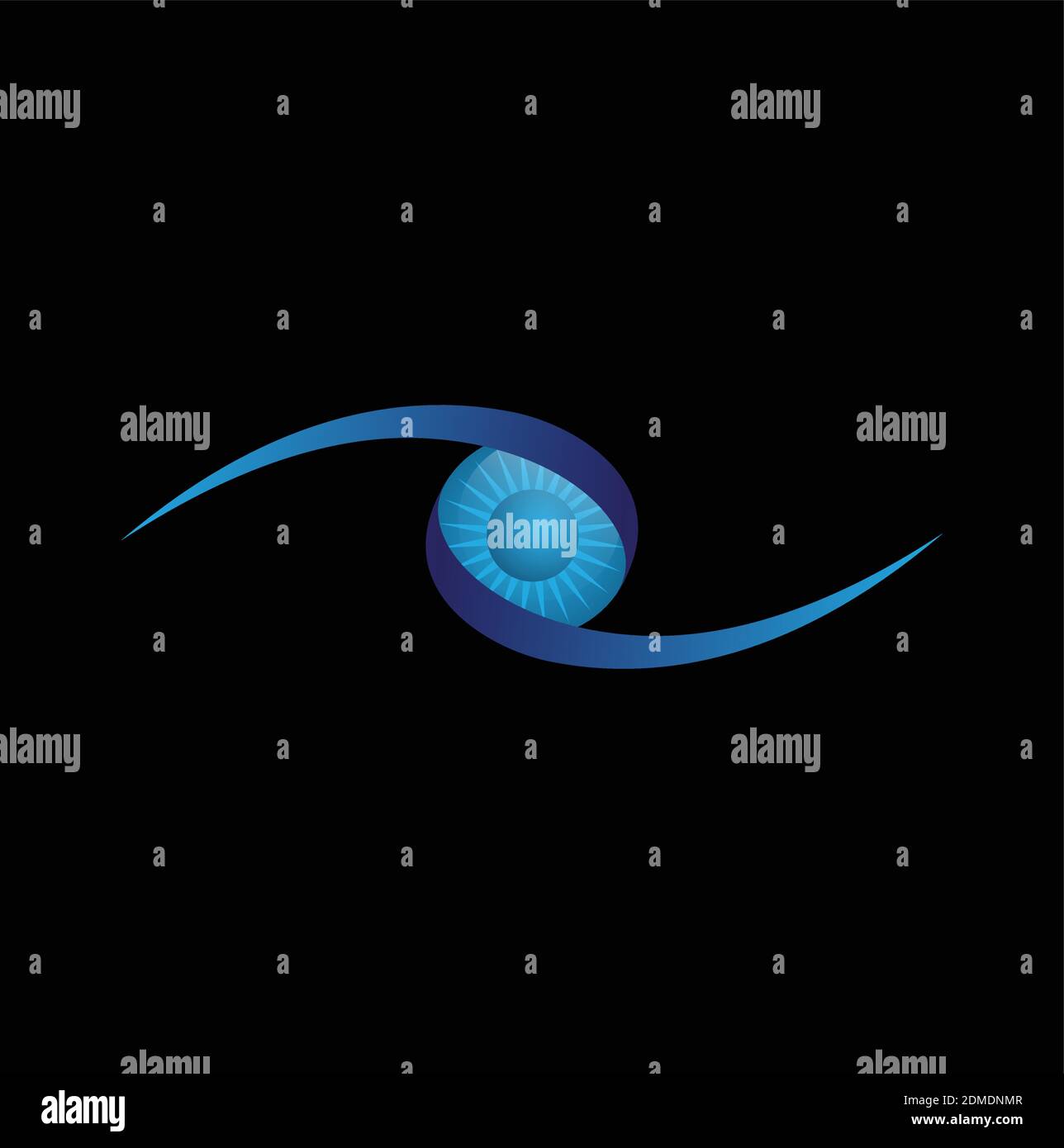 Technology eye orbit web rings logo design vector. Round ring circle ...