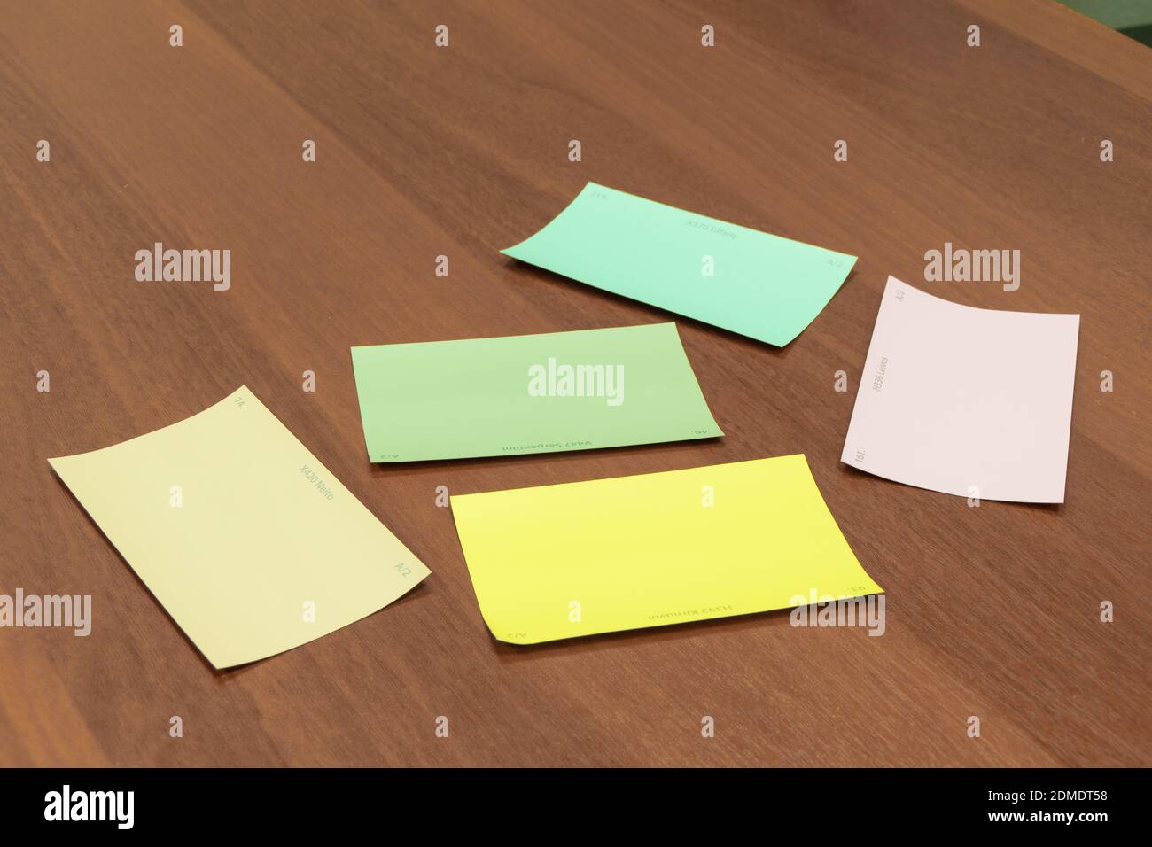 Paper samples for business cards Stock Photo - Alamy