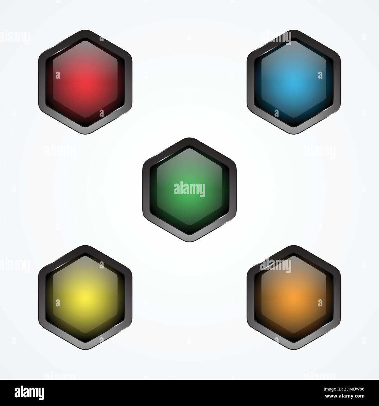 Design vector hexagon button for web button icon. Web shiny buttons ...