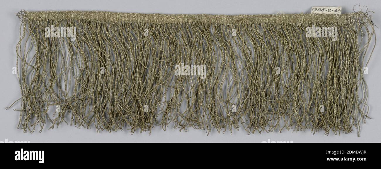 Fringe, Medium: silver foil on a silk core Technique: woven, Silver ...