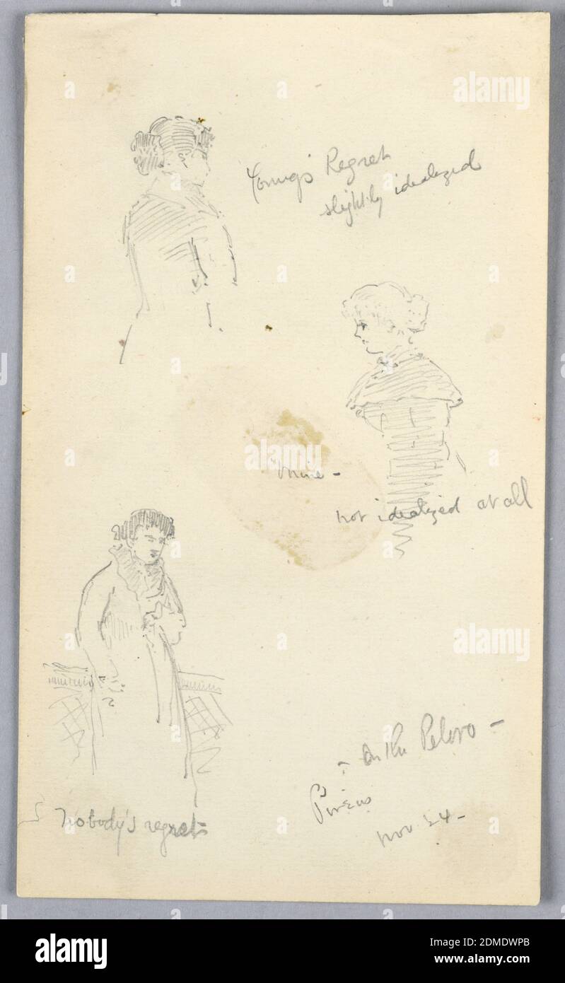Three Sketches of Women in Pireus, Arnold William Brunner, American ...