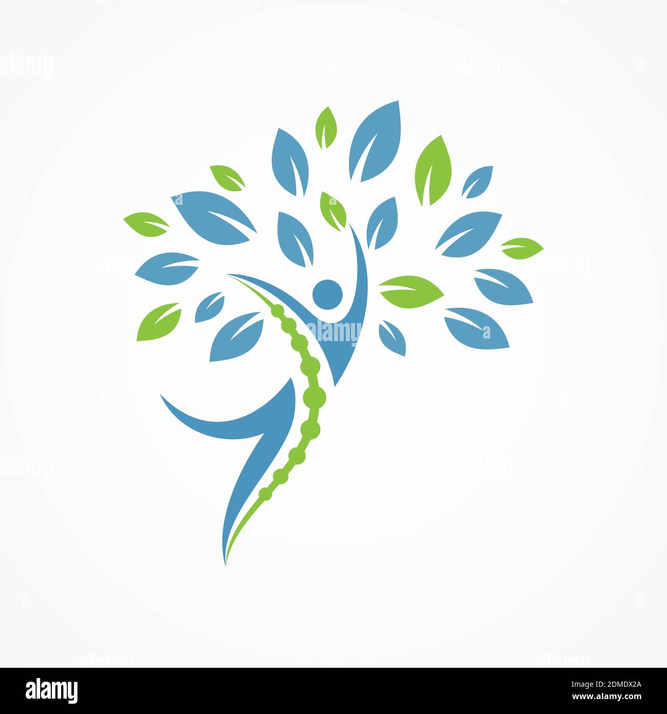 Abstract vector for healthcare design concept with people tree. Medical ...