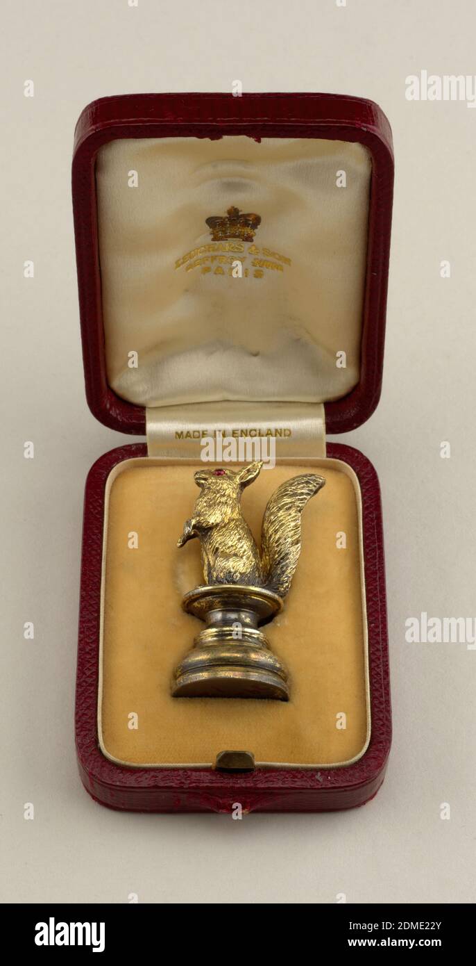 Seal, Silver gilt, ruby, USA, 19th century, metalwork, Decorative Arts ...