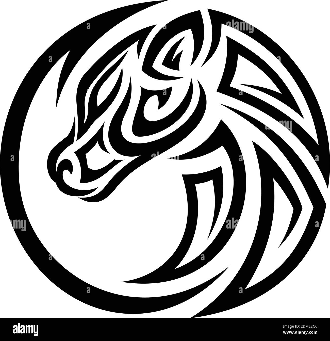 Easy Tribal Animal Drawings Tribal Wolf Tattoo Design: