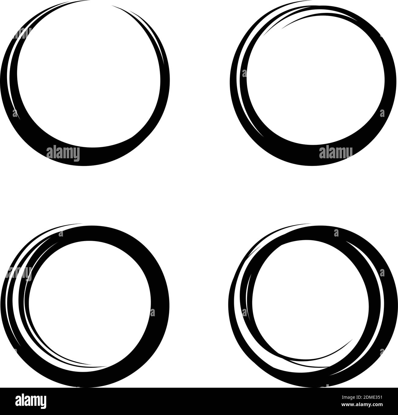 Set vector circular round circles for message note mark design element ...