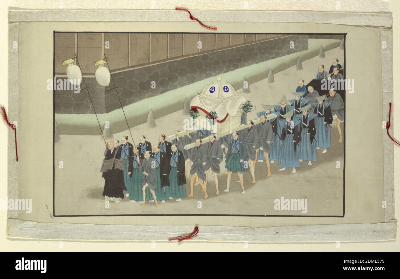 One of Sixteen Scenes of the Death and Burial of a Man, Japan ...