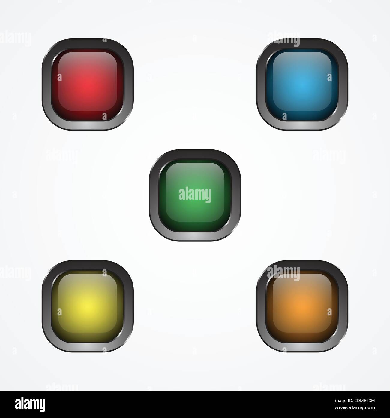 Design vector square button for web button icon. Web shiny buttons ...