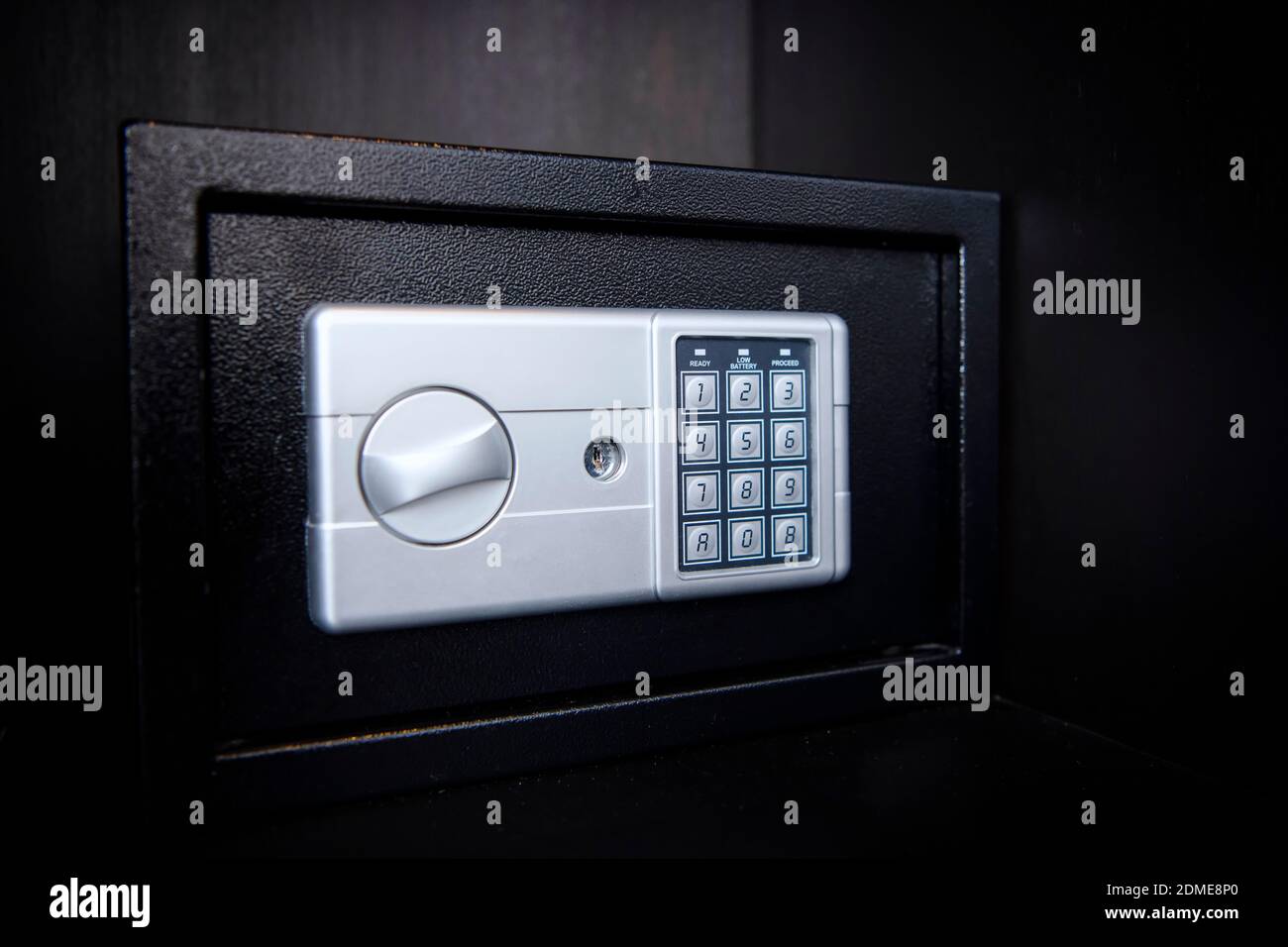 Small safe on shelf in your home or hotel, Safe box with electronic ...