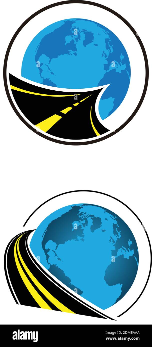 Road construction creative symbol layout. Asphalt repair company sign ...