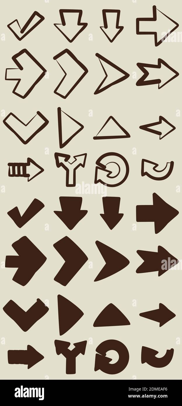 Hand cursor drawing vintage Stock Vector Images - Alamy