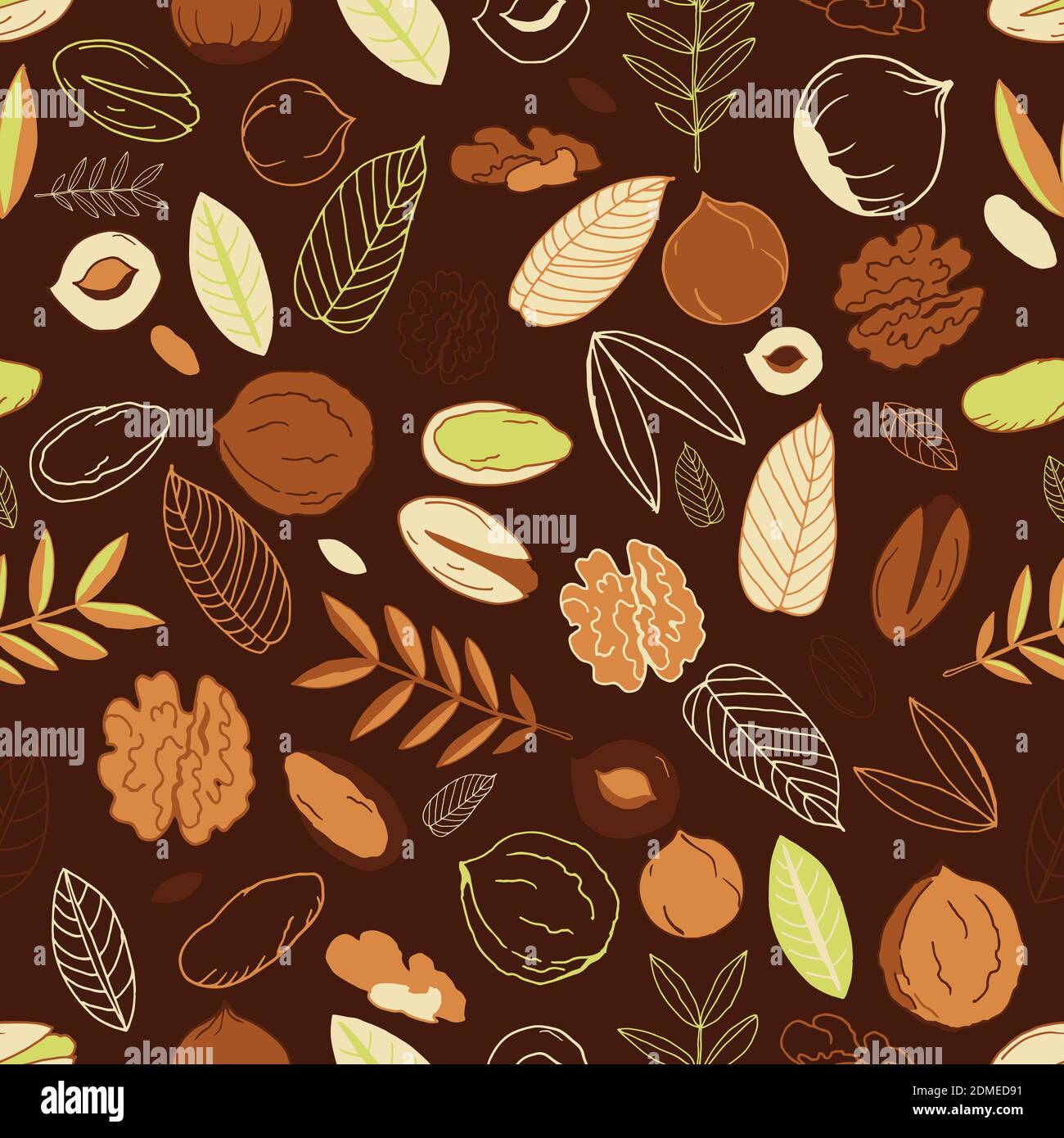 Hazelnut background texture Stock Vector Images - Alamy