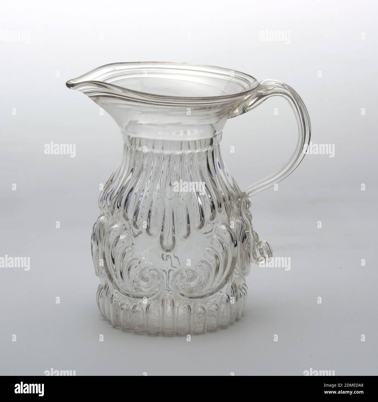 Pitcher, glass, Clear glass pitcher, 19th century, glasswares ...