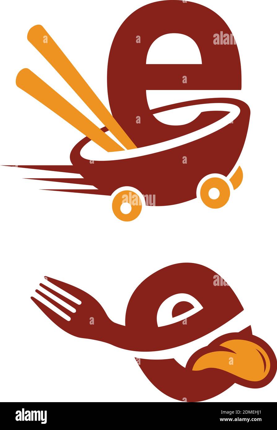 Food restaurant logo vector. Cartoon logo hungry. Vector illustration ...