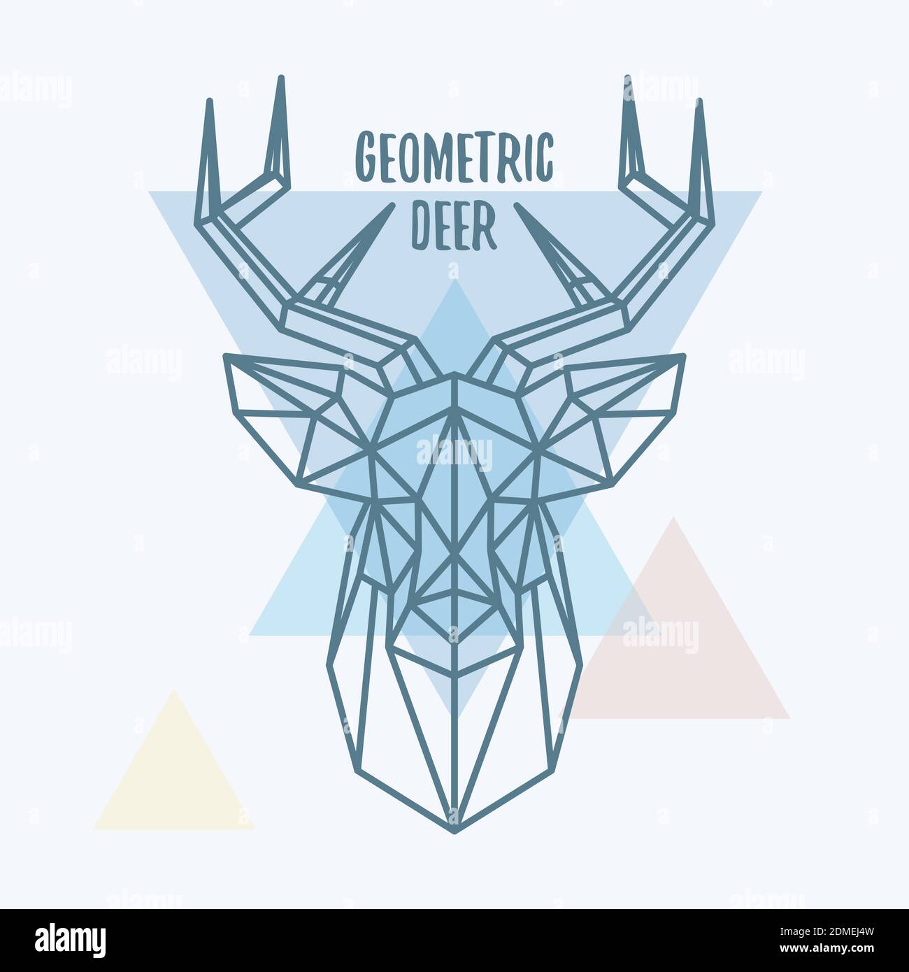 Geometric Head Deer Illustration. Polygon Vector Design Stock Vector ...