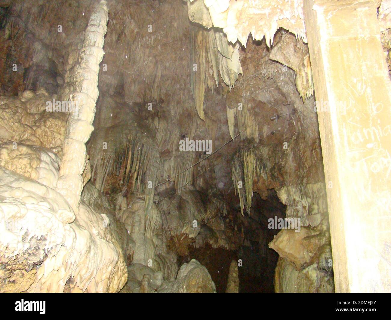 A low angle shot of the soda straw inside of a cave Stock Photo - Alamy