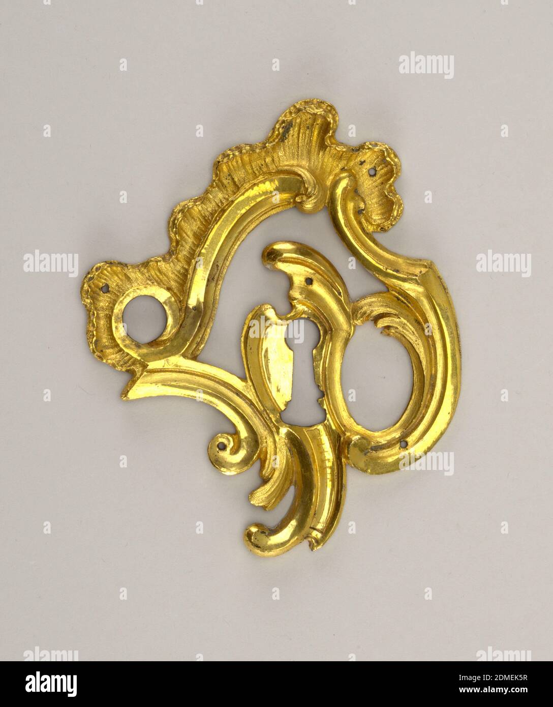 Keyhole escutcheon, Gilt bronze, Rococo scroll, France, ca. 1740 ...