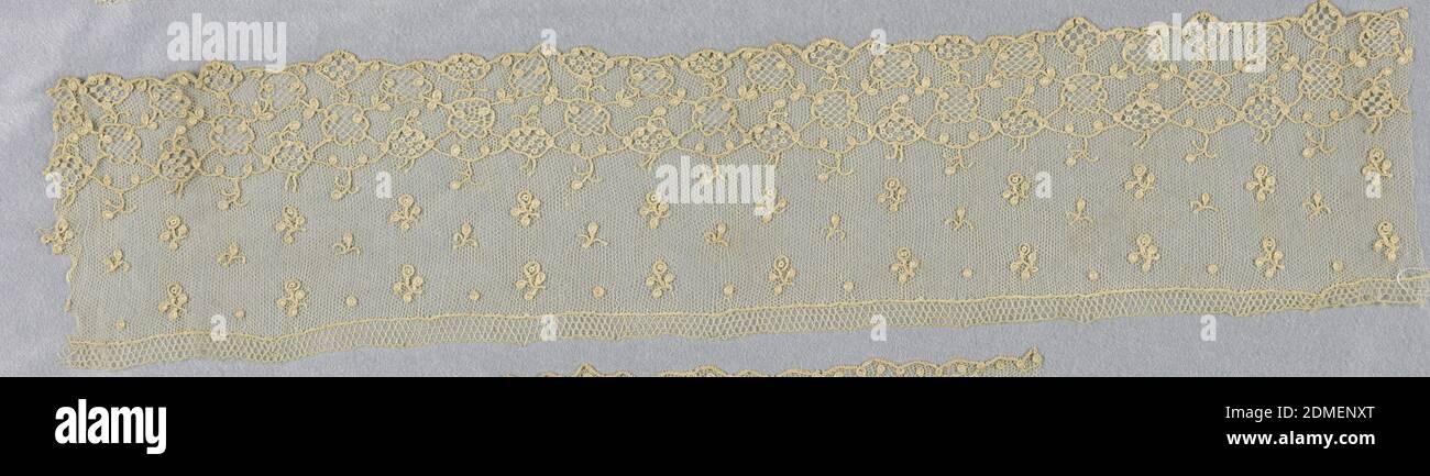 Border, Medium: Technique: needle lace, Needle lace edge, floral ...