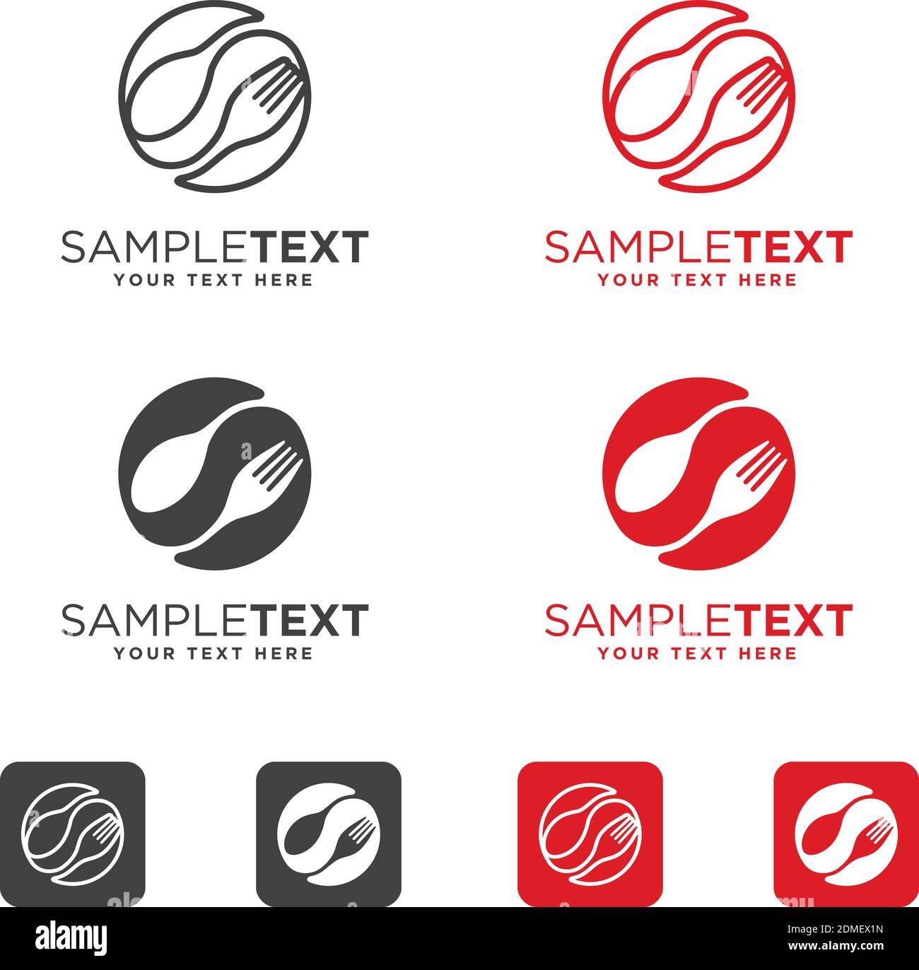 Food logo fork spoon Stock Vector Images - Alamy