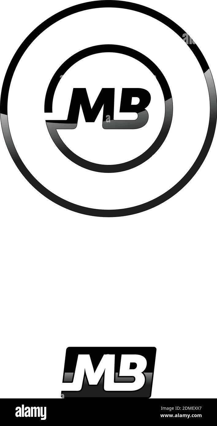 Abstract MB letter icon vector concept design illustration. Vector ...