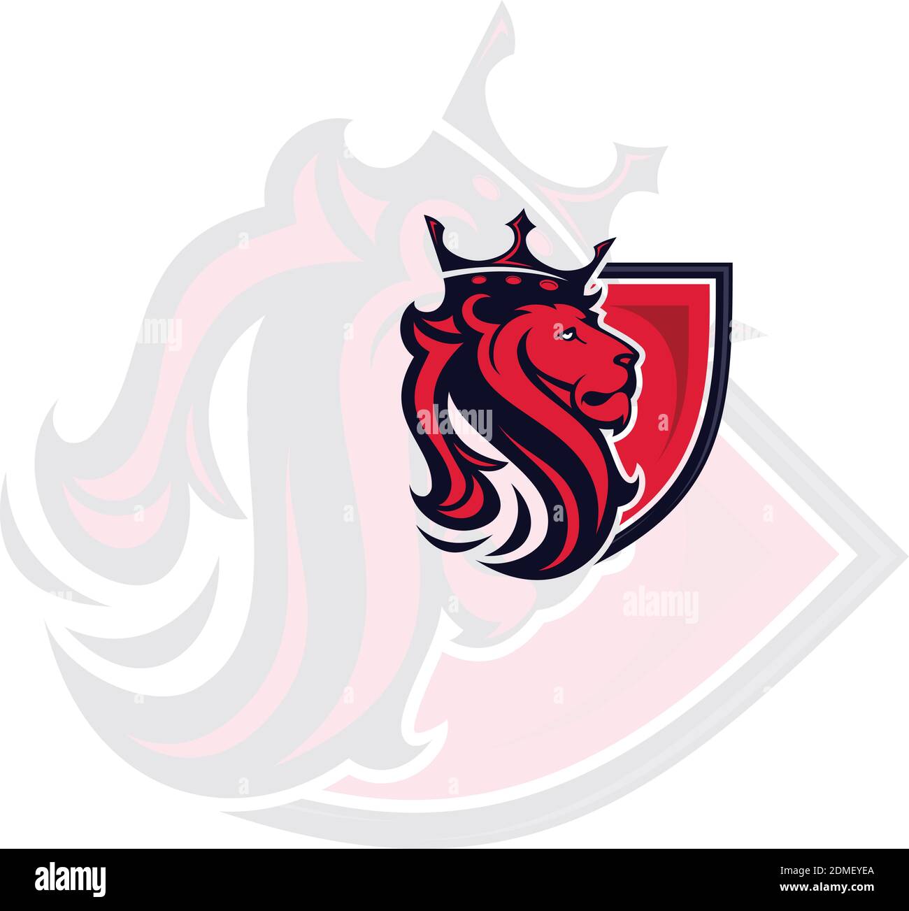 Design Logo Lion King. Head of Lion King Vector Illustration Stock ...