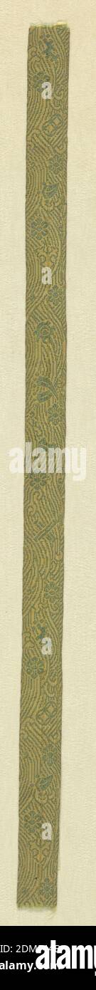 Ribbon, China, 18th century, woven textiles, Ribbon Stock Photo - Alamy
