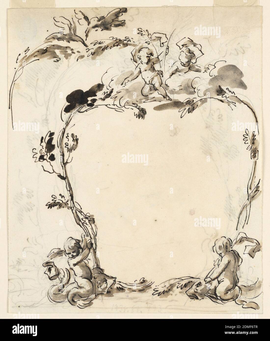 Designs for Cartouches, Carlo Marchionni, Italian, 1702–1786, Pen and ...