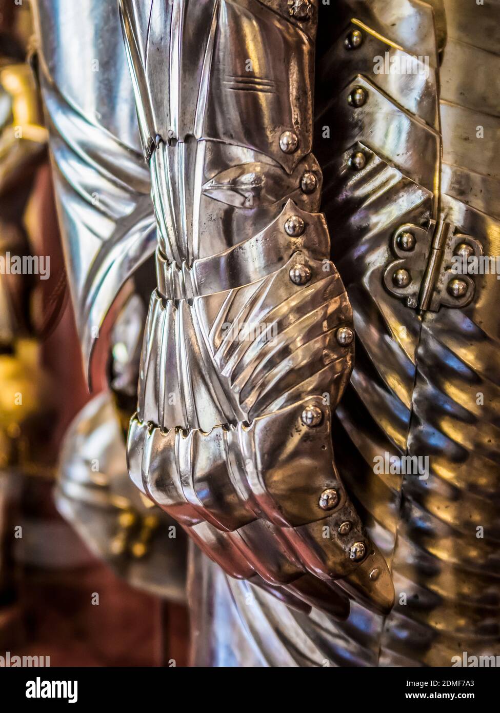 SAINT-PETERSBURG, RUSSIA - APRIL 6, 2019: Iron glove as a fragment of ...