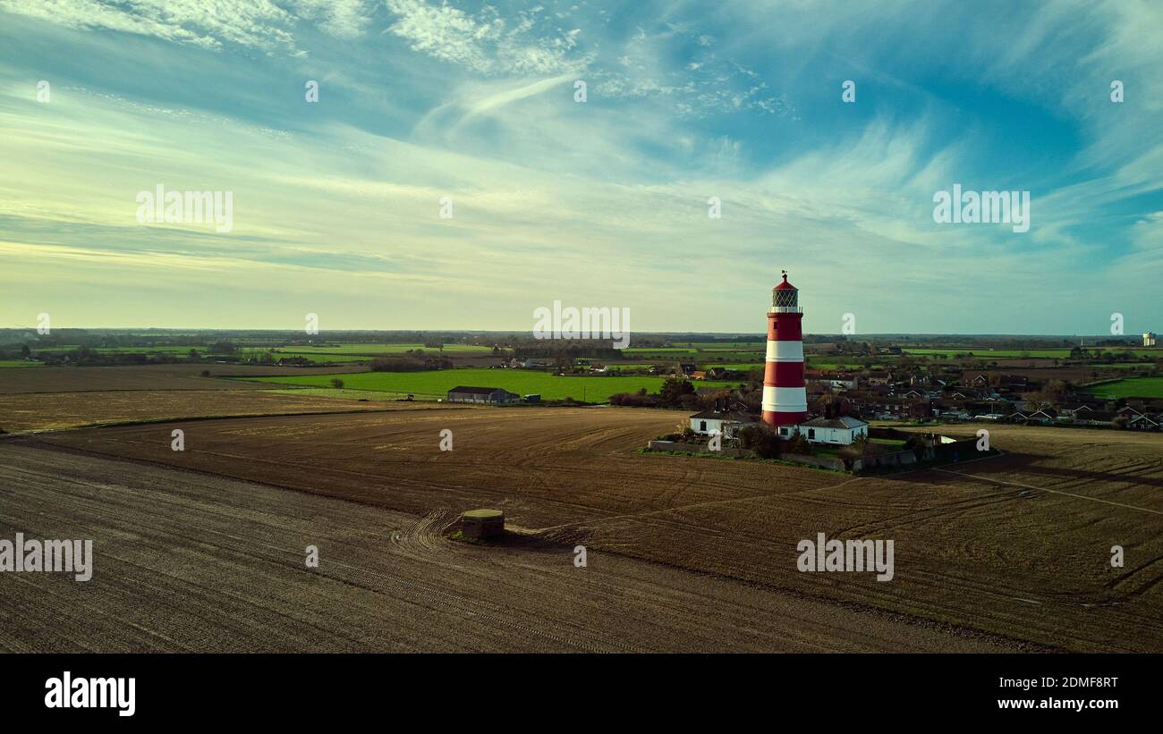 A beautiful view of Happisburgh Lighthouse in Norfolk, UK Stock Photo ...
