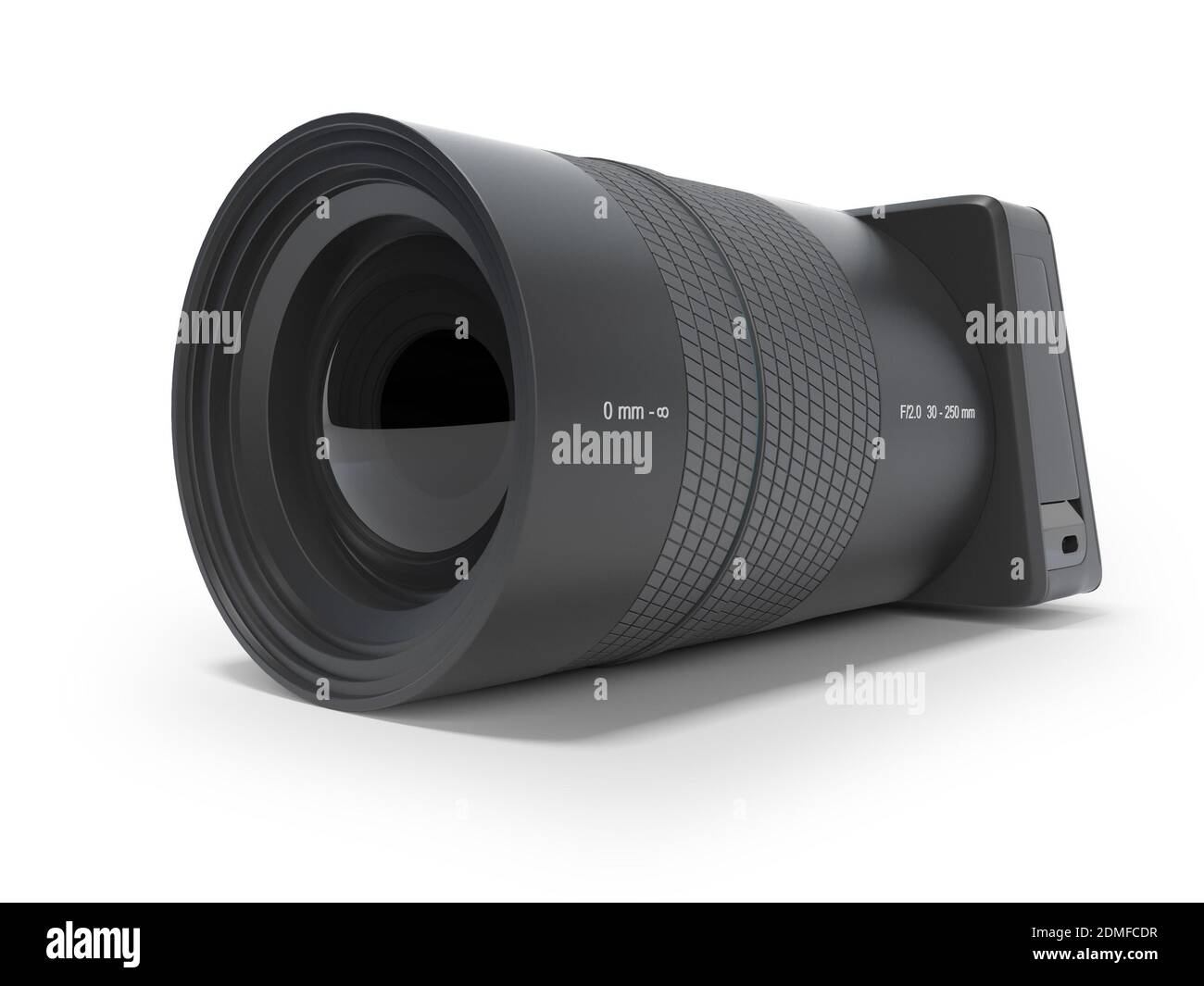 Home camera zoom 3D rendering on white background with shadow Stock ...