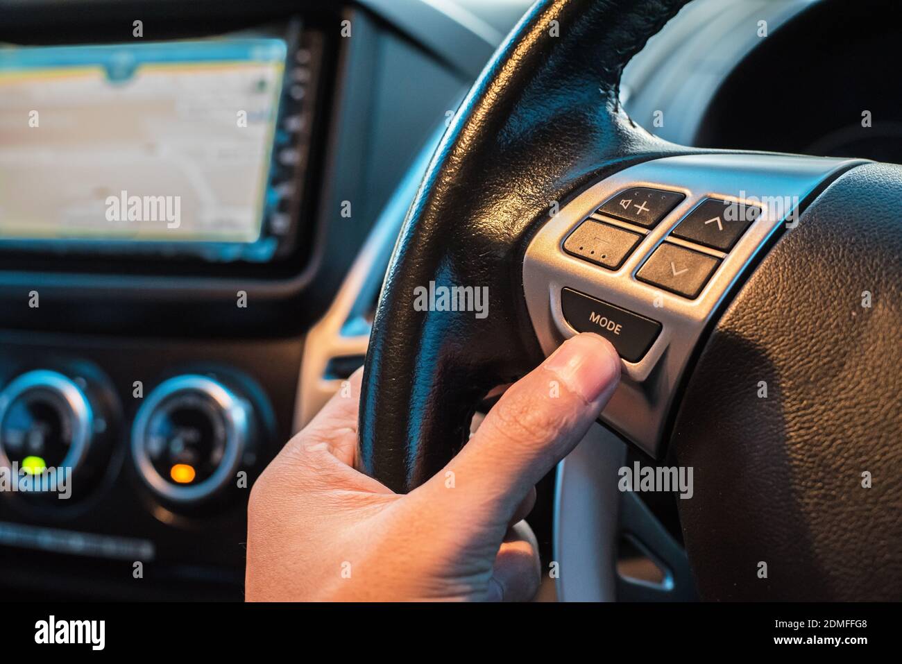 Cropped Hand Driving Car Stock Photo - Alamy