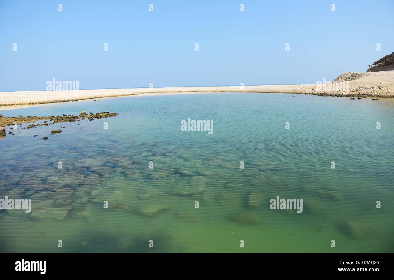 A small sea inlet near Al Hadd, Oman Stock Photo - Alamy