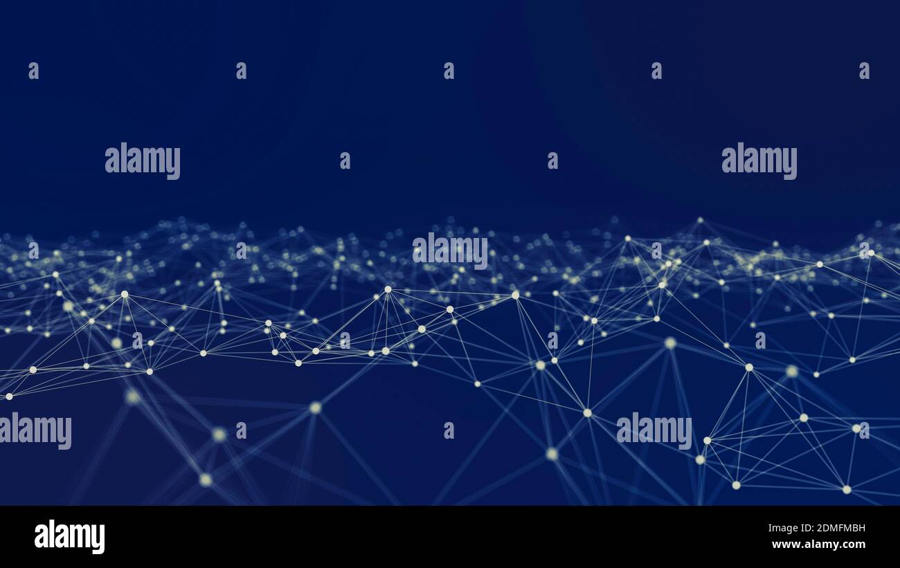 Digitally generated blue background with dots Stock Photo - Alamy