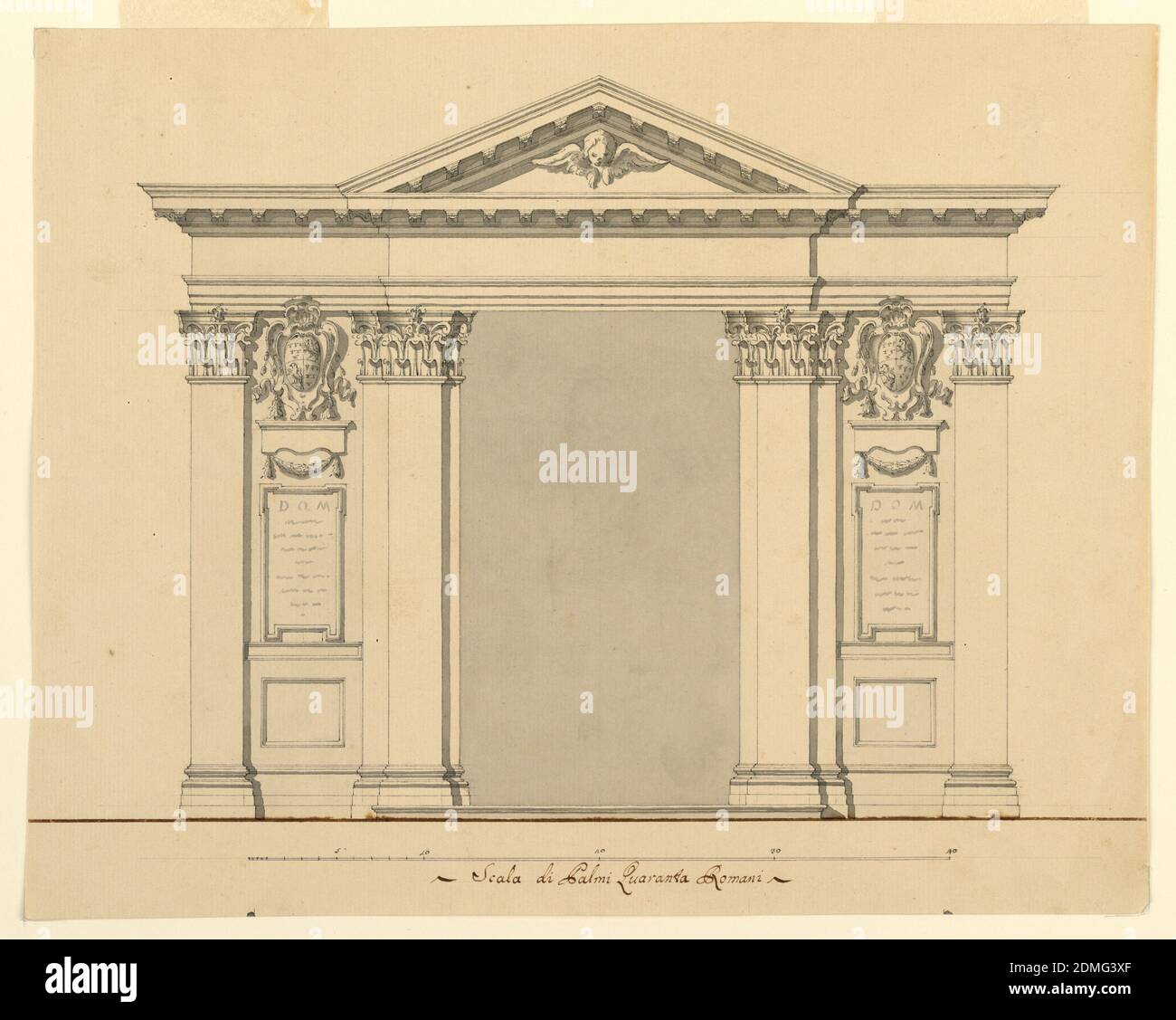 Triangular pediment flanked hi-res stock photography and images - Alamy