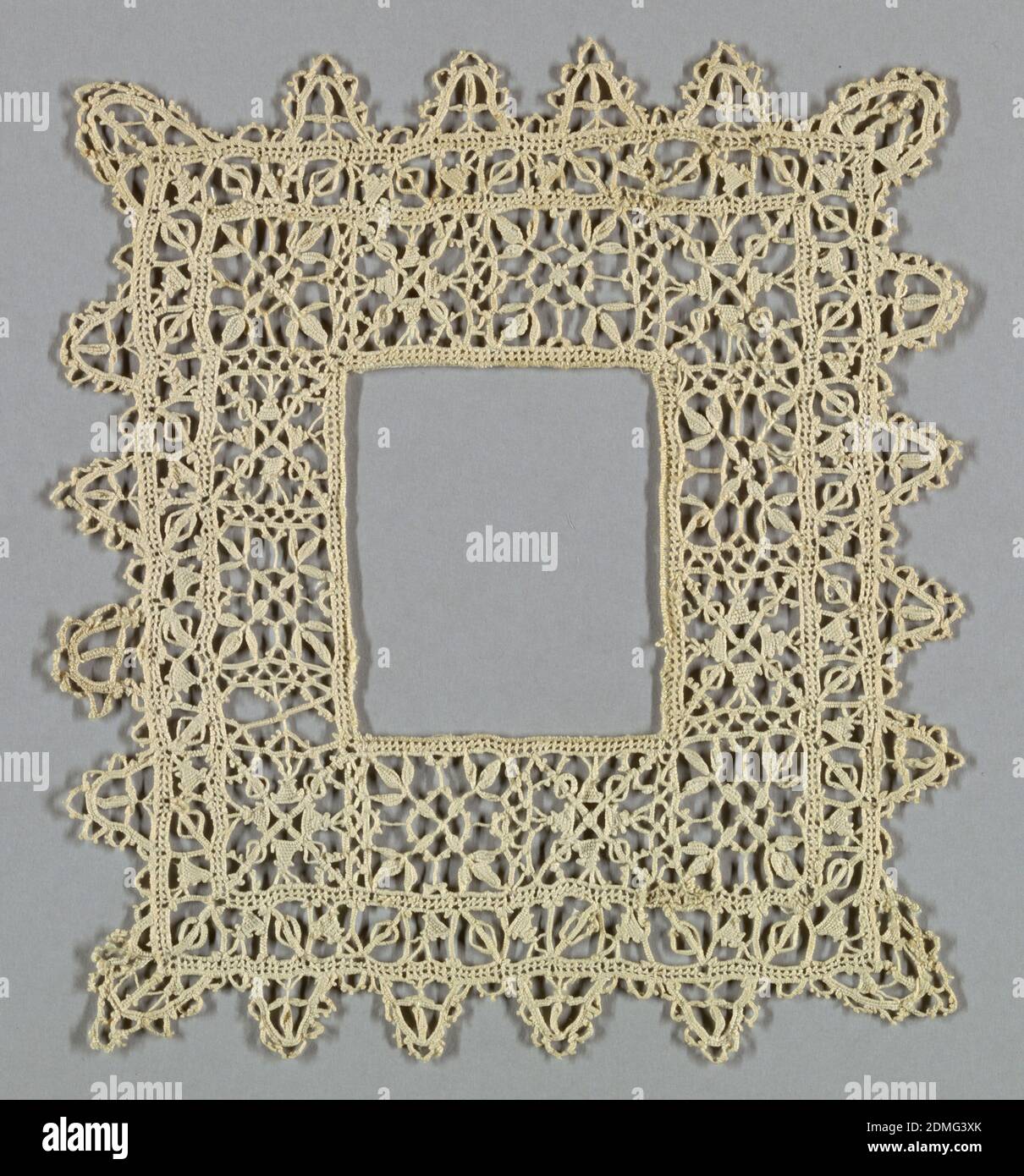 Square, Medium: linen Technique: grid of withdrawn element with needle ...