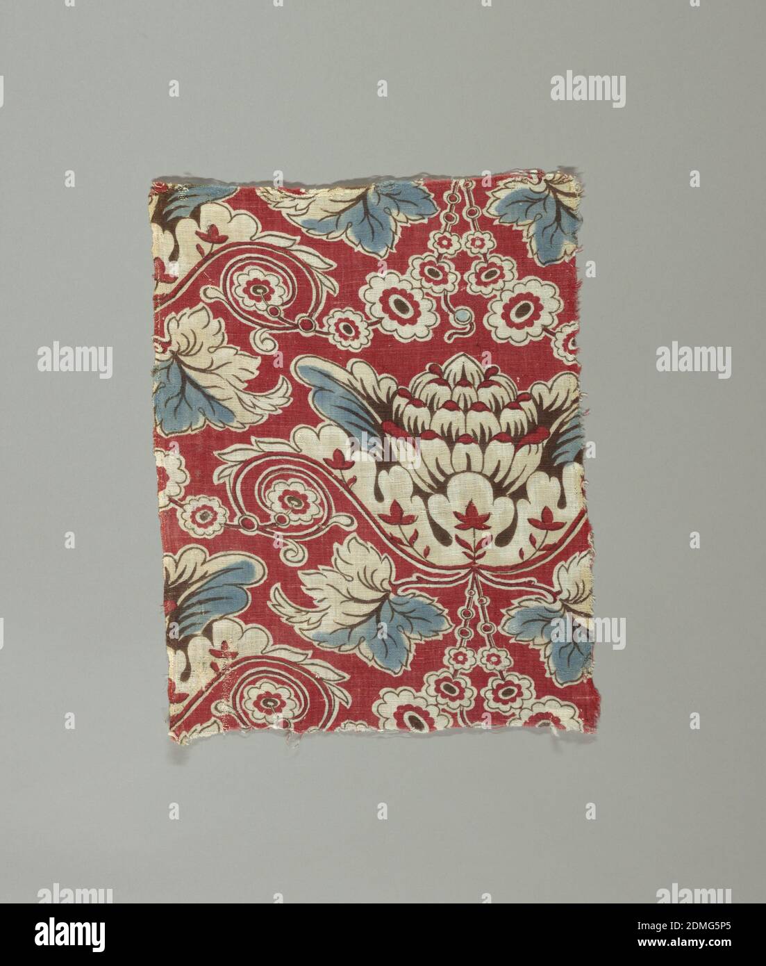 Textile, Medium: cotton Technique: printed by engraved roller on plain ...