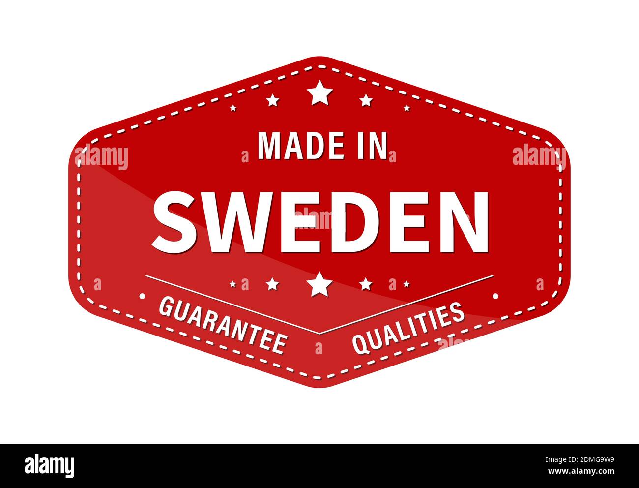 MADE IN SWEDEN, guarantee quality. Label, sticker or trademark. Vector ...