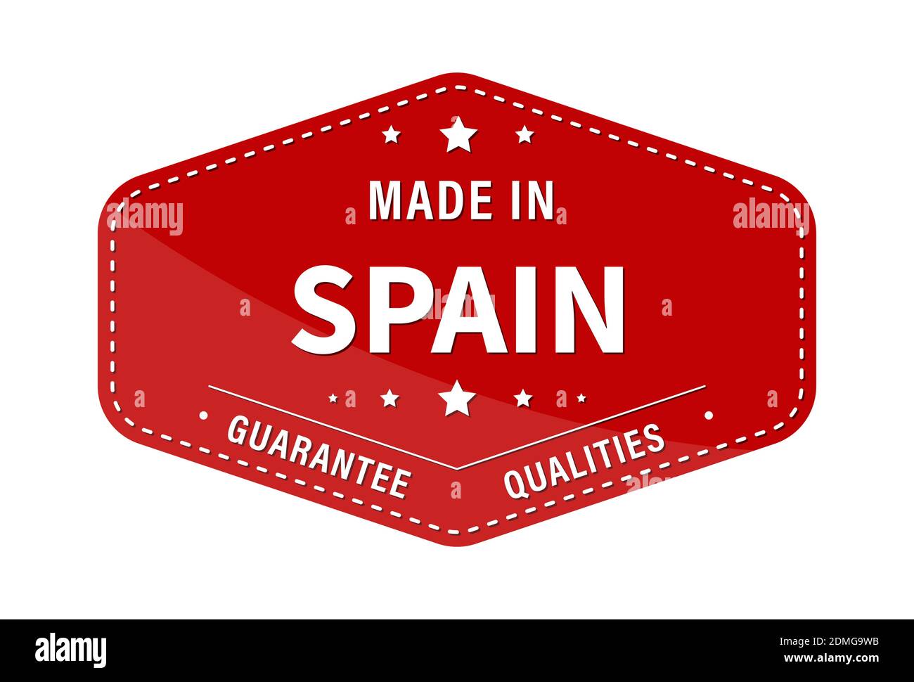 MADE IN SPAIN, guarantee quality. Label, sticker or trademark. Vector ...