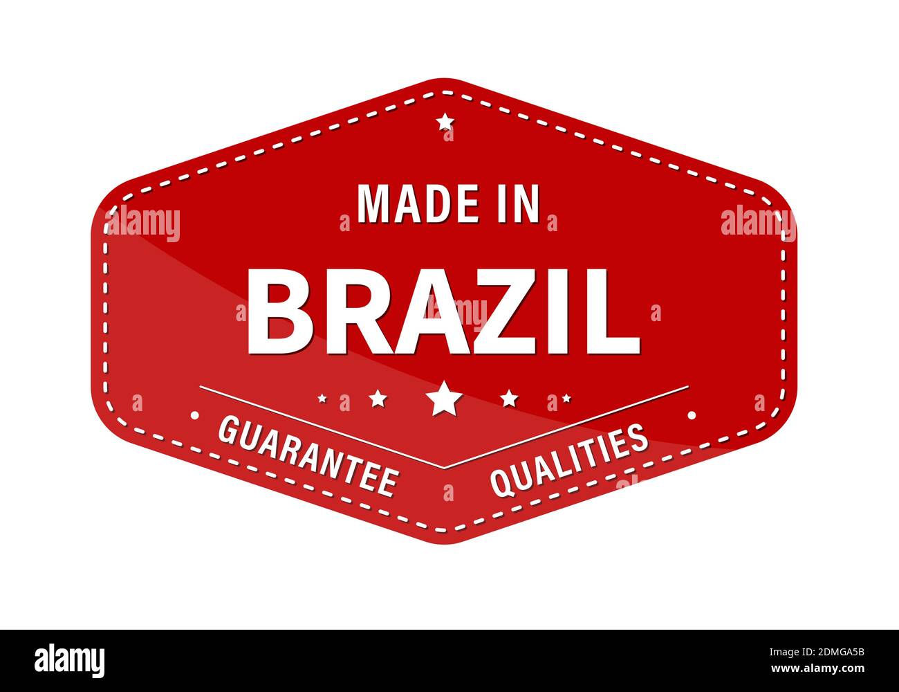 MADE IN BRAZIL, guarantee quality. Label, sticker or trademark. Vector ...
