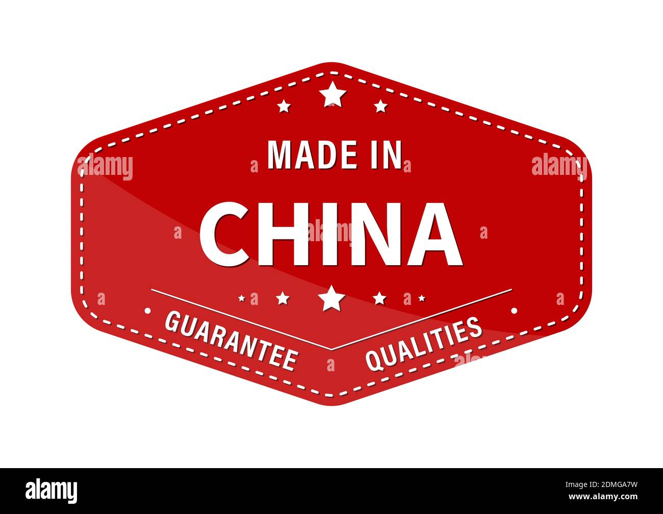 MADE IN CHINA, guarantee quality. Label, sticker or trademark. Vector ...