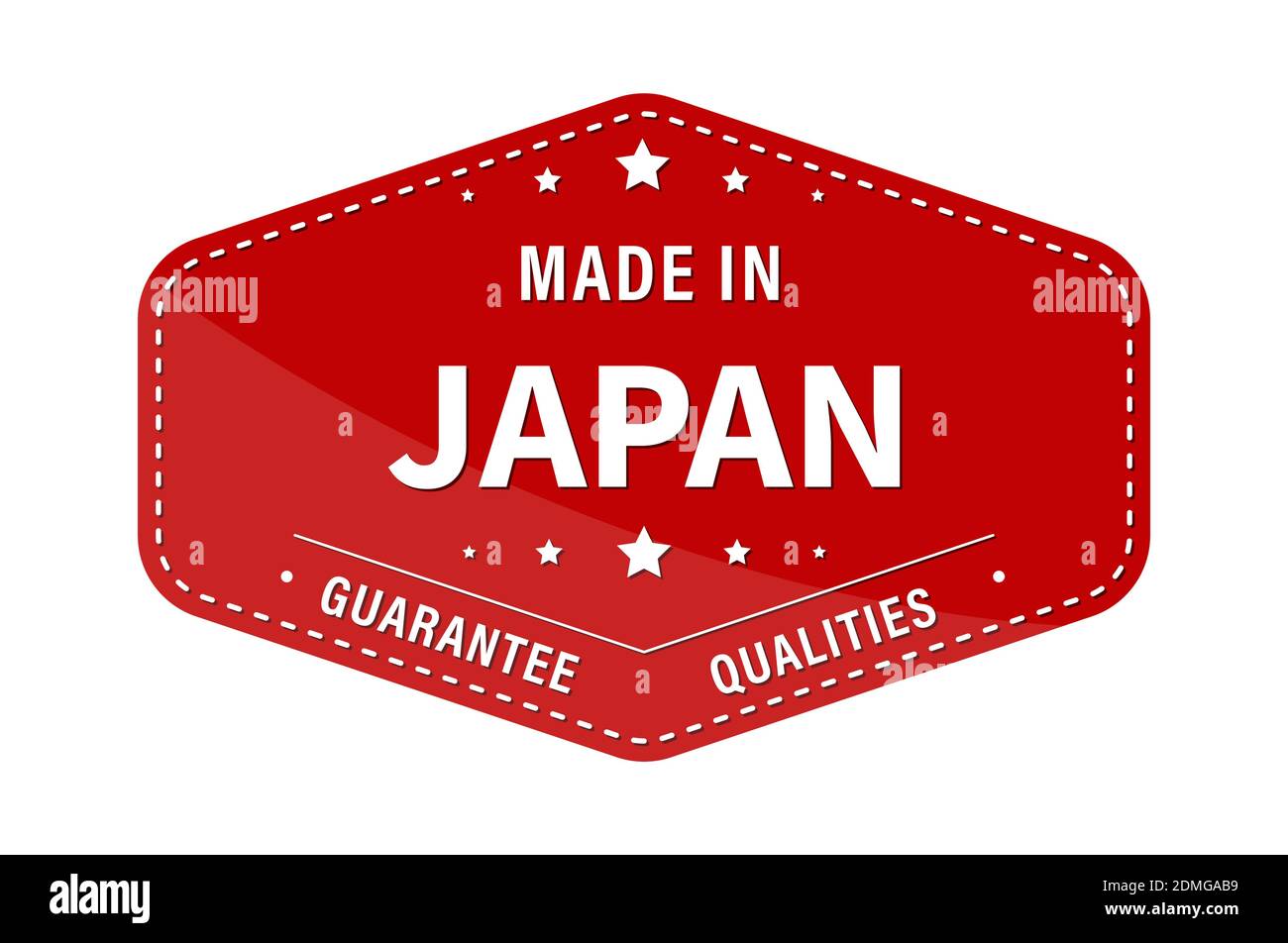 MADE IN JAPAN, guarantee quality. Label, sticker or trademark. Vector ...