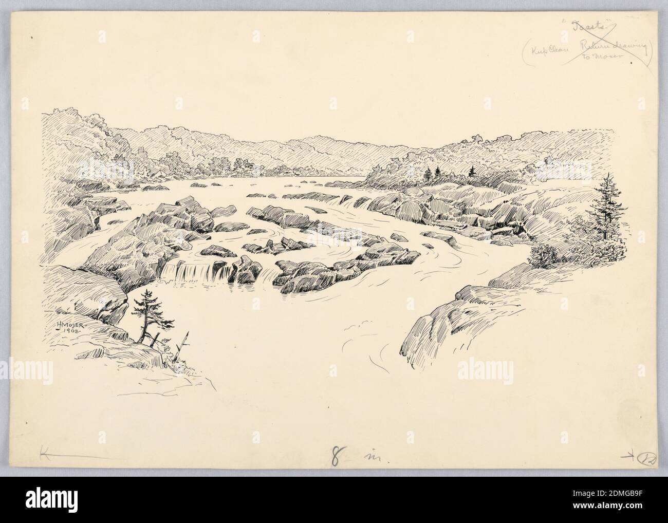 River Rapids, Design for Washington Board of Trade Dinner, May 13, 1908 ...