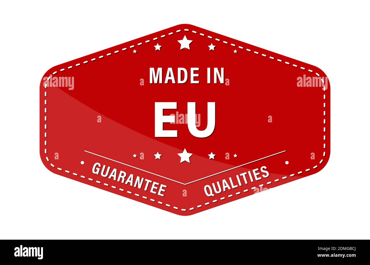 MADE IN EU, guarantee quality. Label, sticker or trademark. Vector ...