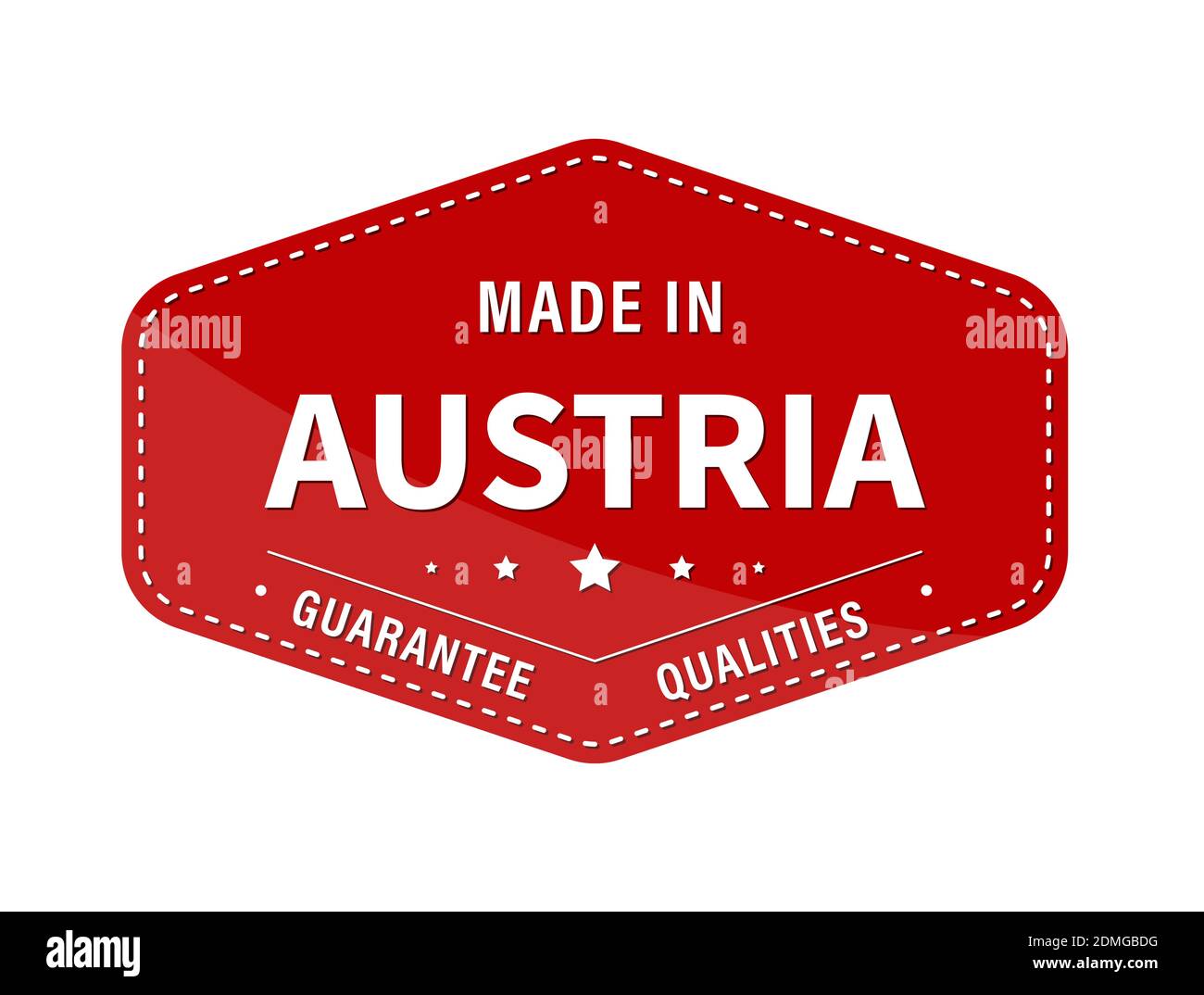 MADE IN AUSTRIA, guarantee quality. Label, sticker or trademark. Vector ...