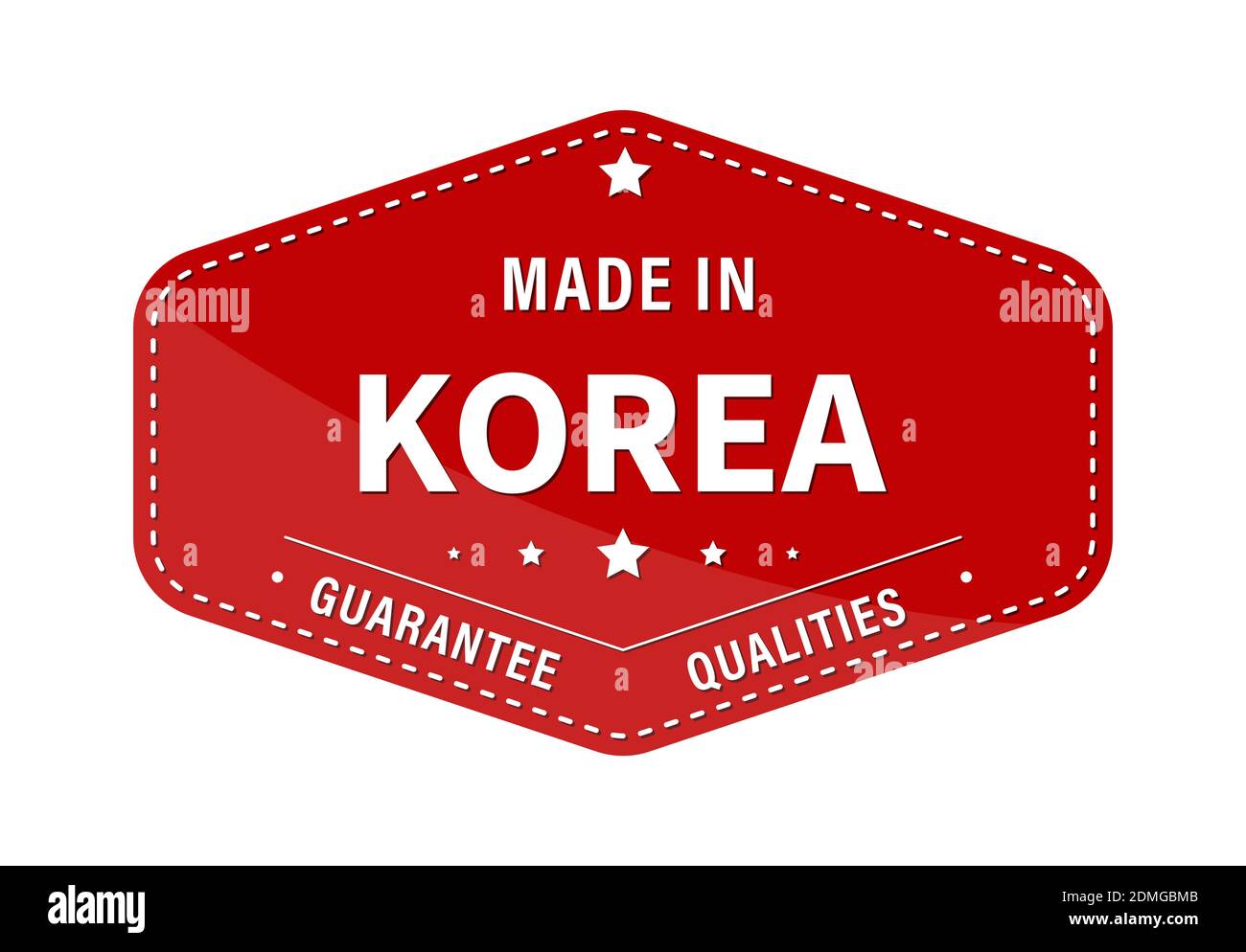 MADE IN KOREA, guarantee quality. Label, sticker or trademark. Vector ...