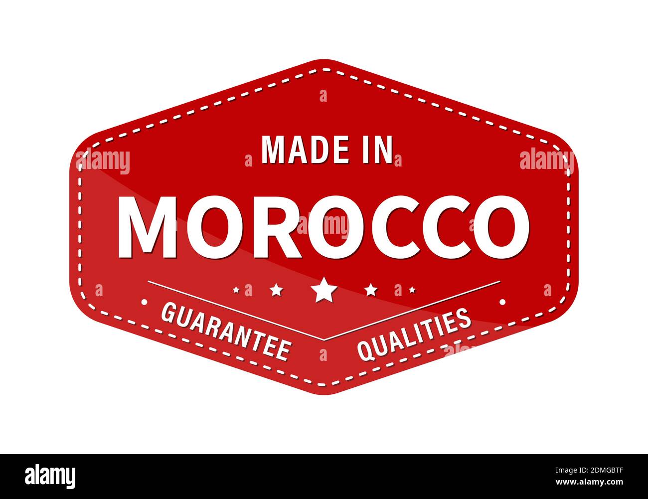 MADE IN MOROCCO, guarantee quality. Label, sticker or trademark. Vector ...