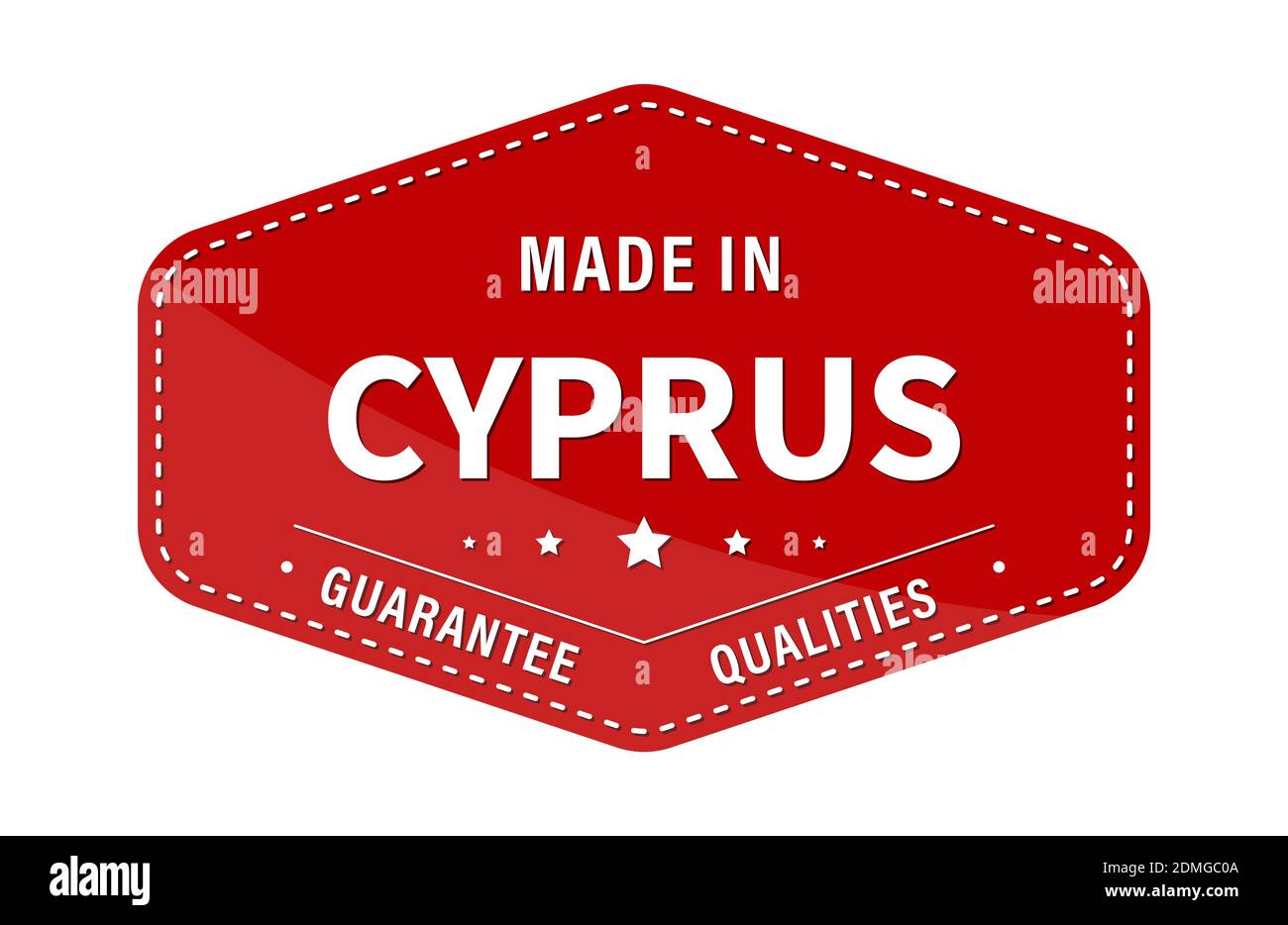 MADE IN CYPRUS, guarantee quality. Label, sticker or trademark. Vector ...