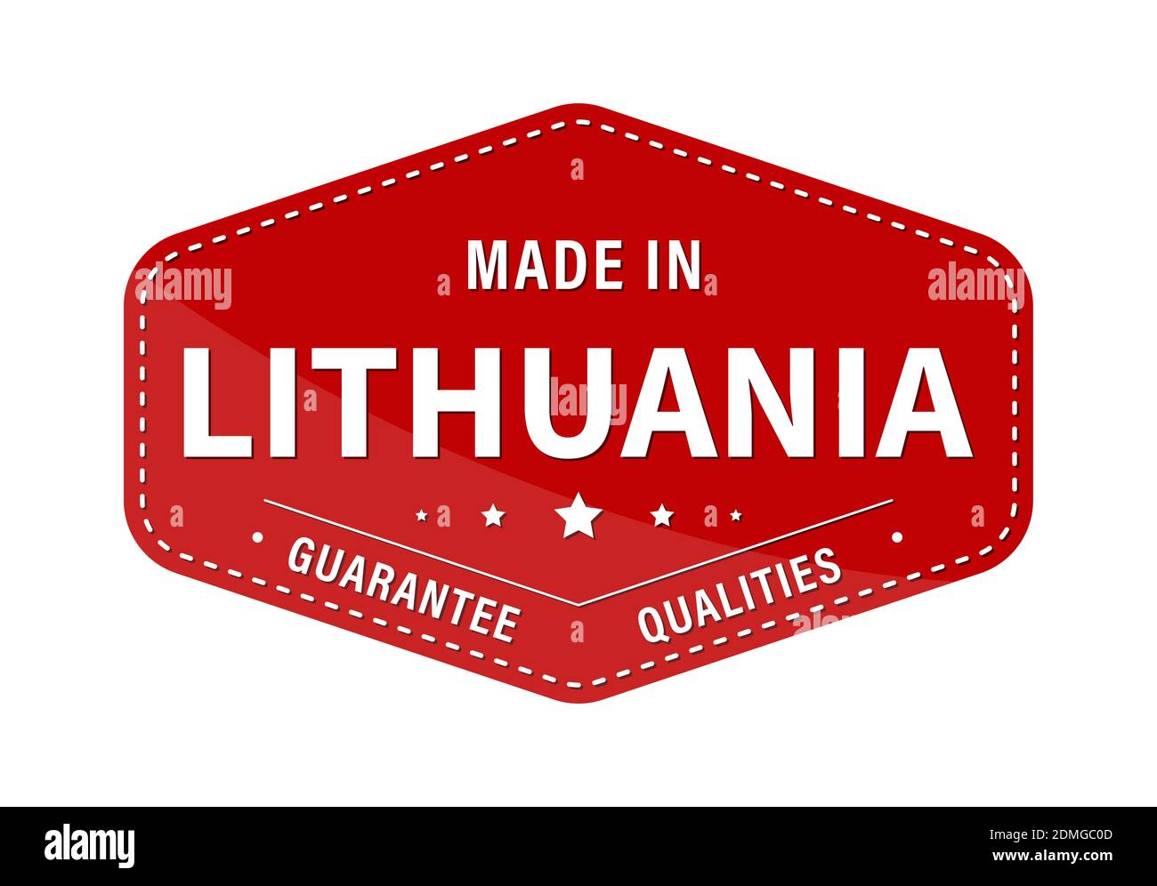 MADE IN LITHUANIA, guarantee quality. Label, sticker or trademark ...