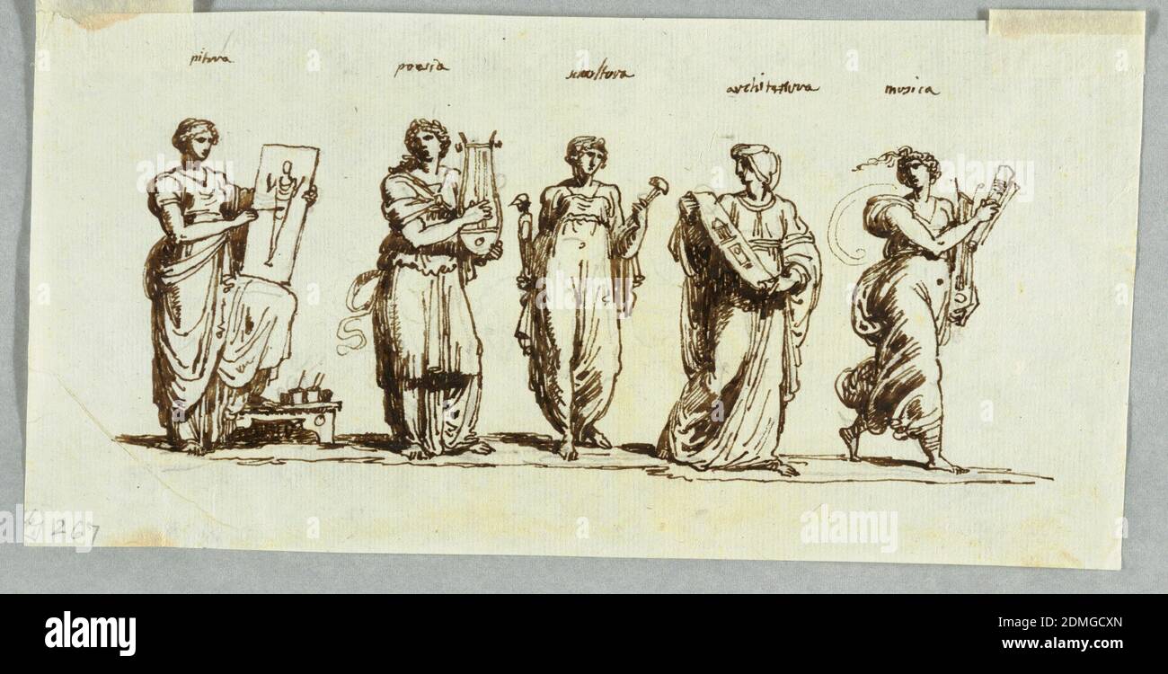 Allegorical Figures of the Arts, Felice Giani, Italian, 1758–1823 ...